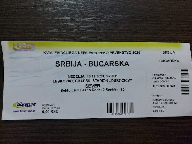 Srbija-Bugarska 18.11.2023