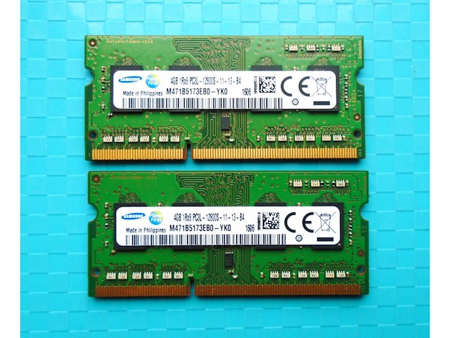 8GB (2x4) DDR3L 1600Mhz Samsung Uparene