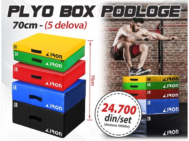 Plio box/ Plyo box podloge set 70cm / 5 kom