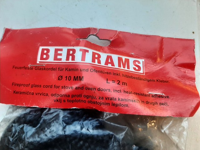 Keramička Pletenica za šporet ,Kamin -Bertrams 10 mm-2m