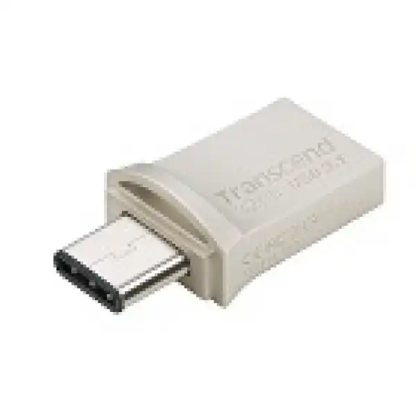 USB 32 GB JetFlash 890S, USB3.1, USB Type-C, OTG, 90/30 MB/s, Metalic, Ultra slim, Silver ( TS32GJF890S )