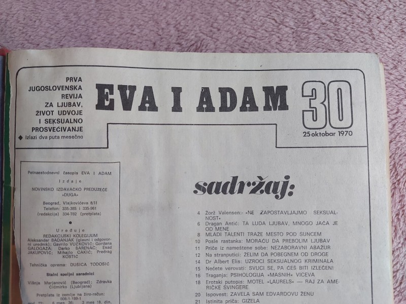 Eva I Adam casopis od 30- 42 broj