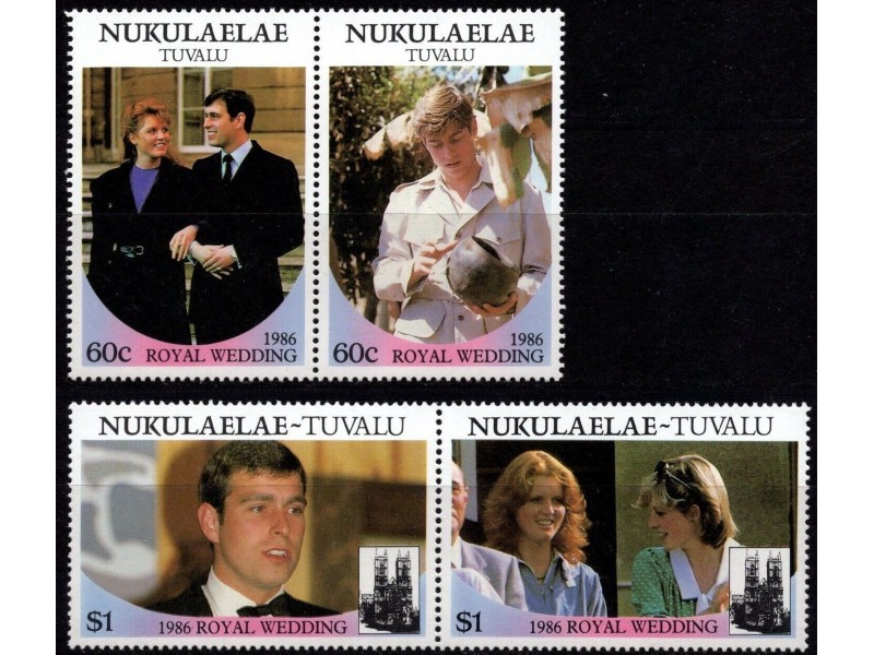 Nukulaelae Tuvalu 1986. Komplet serija, Royal Wedding
