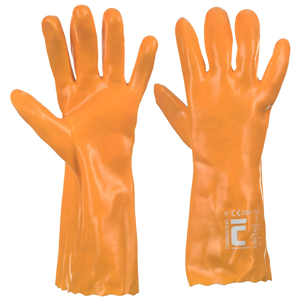 Standard plus- hemijske PVC rukavice, debljina 1.40 mm, dužina 33 cm, kat. III, tip B