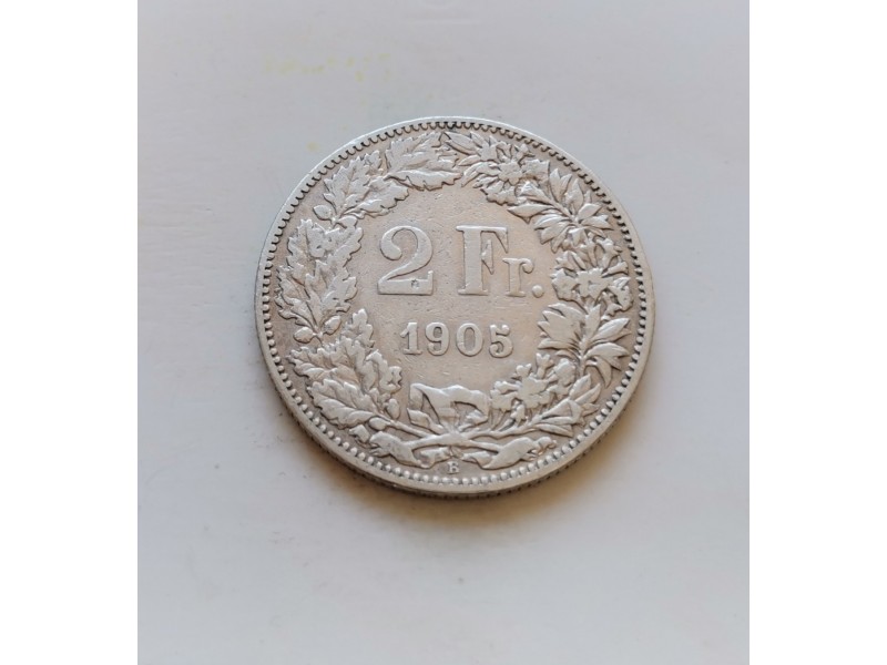 2 francs 1905 B Svajcarska srebro