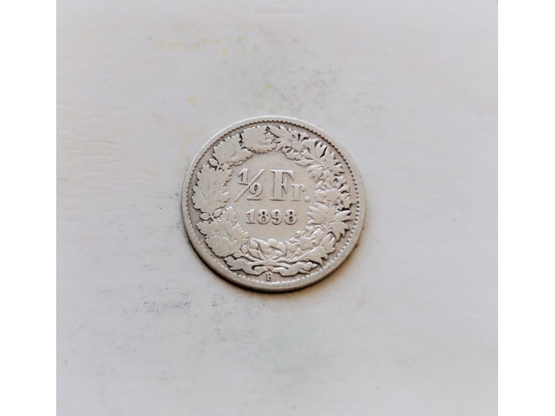 1/2 franc 1898 Svajcarska srebro