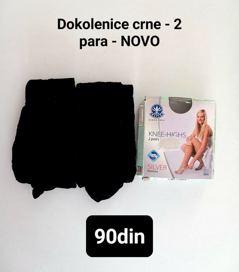 Elite ženske dokolenice 2 para crne 20 den - NOVO