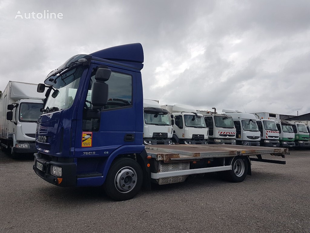 IVECO EuroCargo 75E19 short wheelbase 3m33 kamion platforma