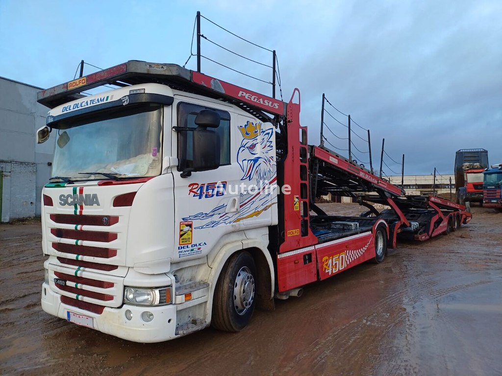 Scania R450+ROLFO autotransporter + prikolica autotransportera