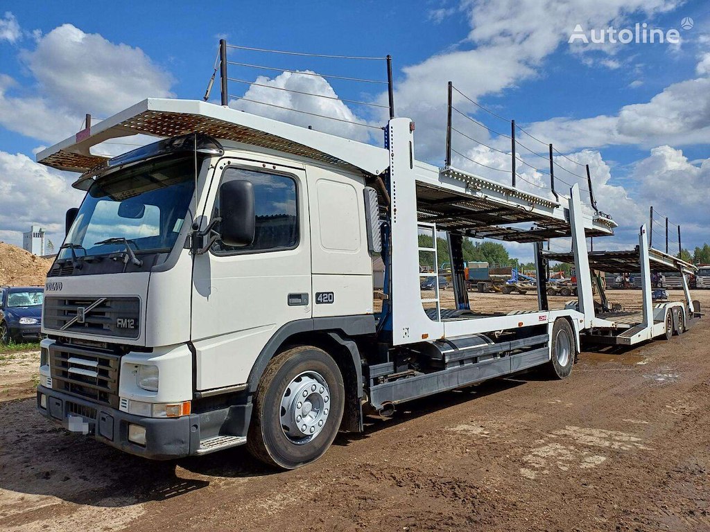 Volvo FM12 autotransporter + prikolica autotransportera