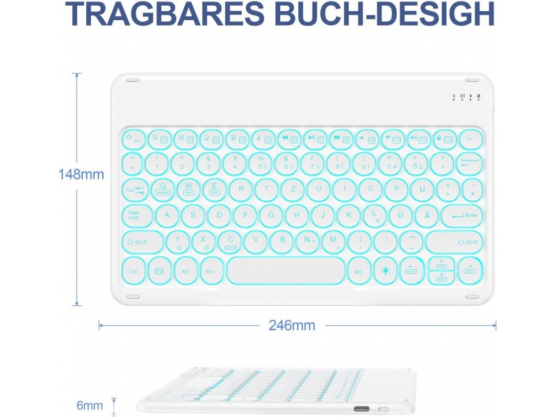 Bluetooth tastatura JANOLTY-tablet,android,iPad,Samsung