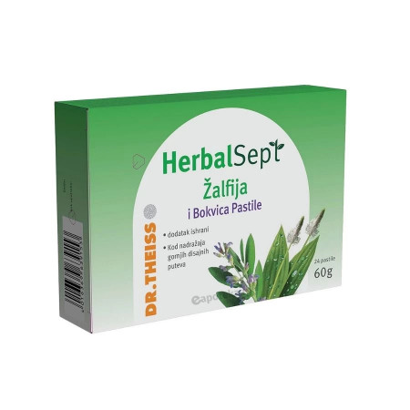 Herbalsept Žalfija i bokvica pastile