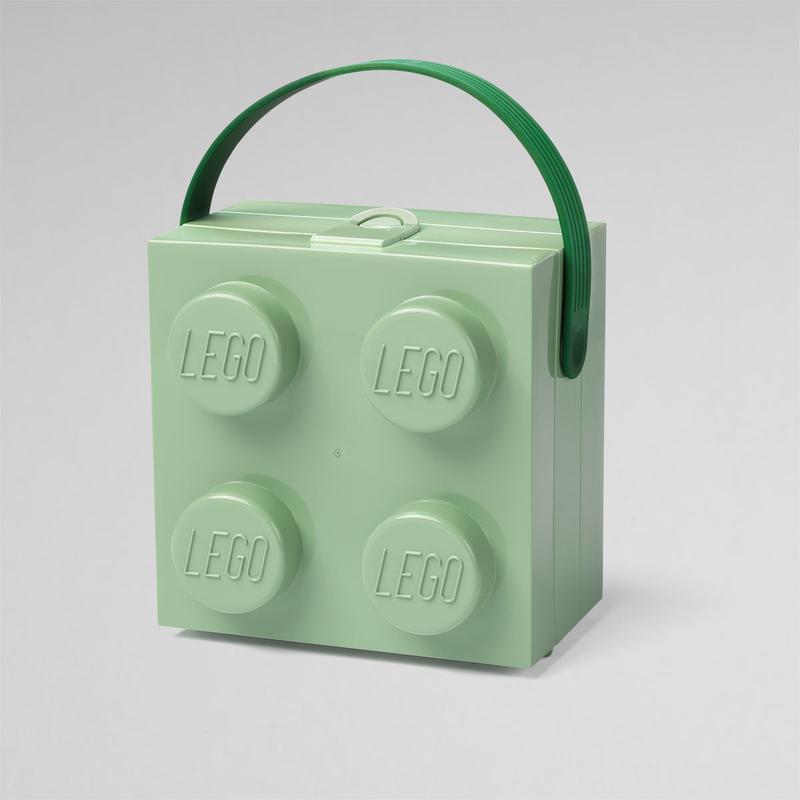 LEGO kutija za užinu sa ručkom: Peščano zelena