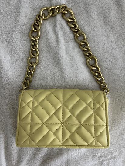 Pastelno žuta quilted Zara torbica