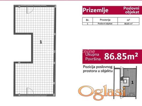 Južni Telep-Lokal 87 m2 u blizini Bulevara Patrijarha Pavla na Odličnoj Lokaciji-065/385 8880