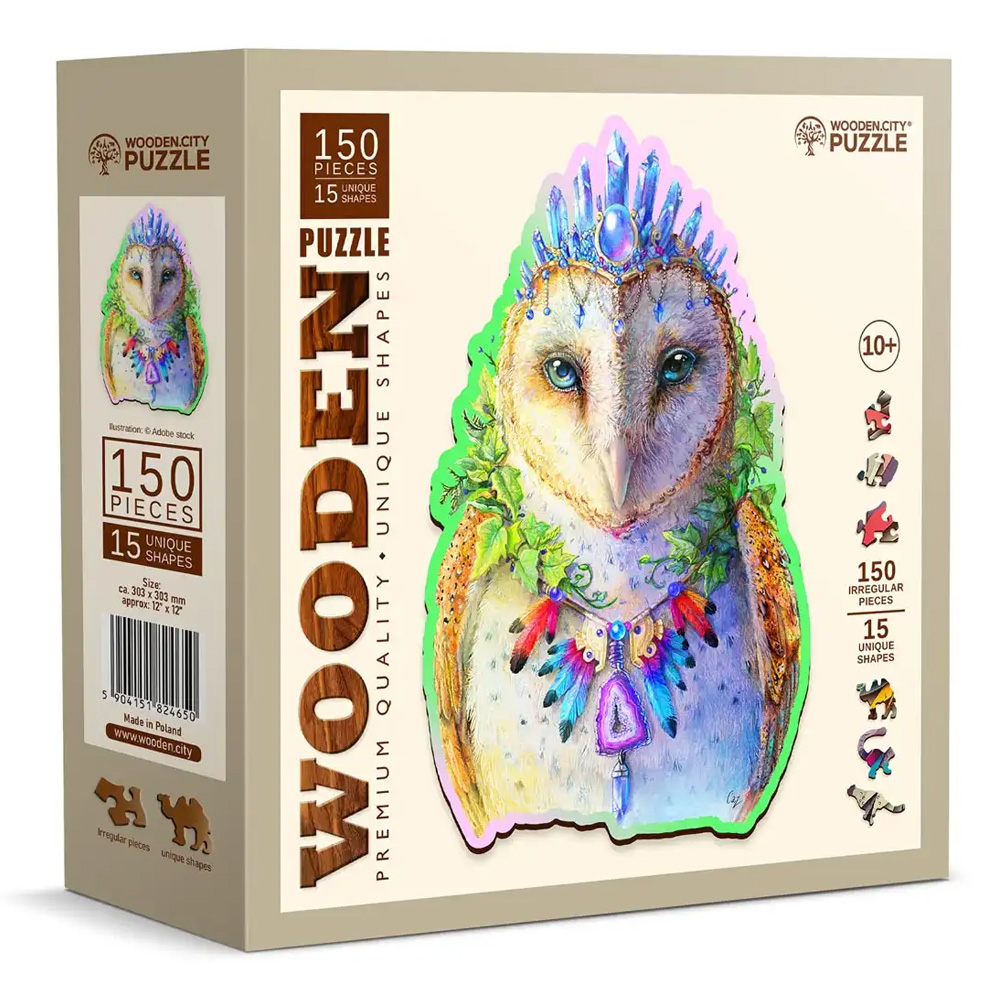 Dapper Owl Wooden Puzzle M (150 Pieces)