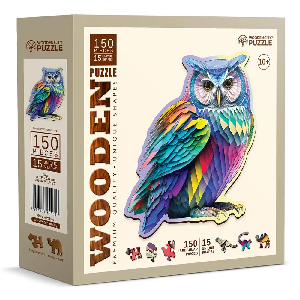 Trendy Owl Wooden Puzzle M (150 Pieces)