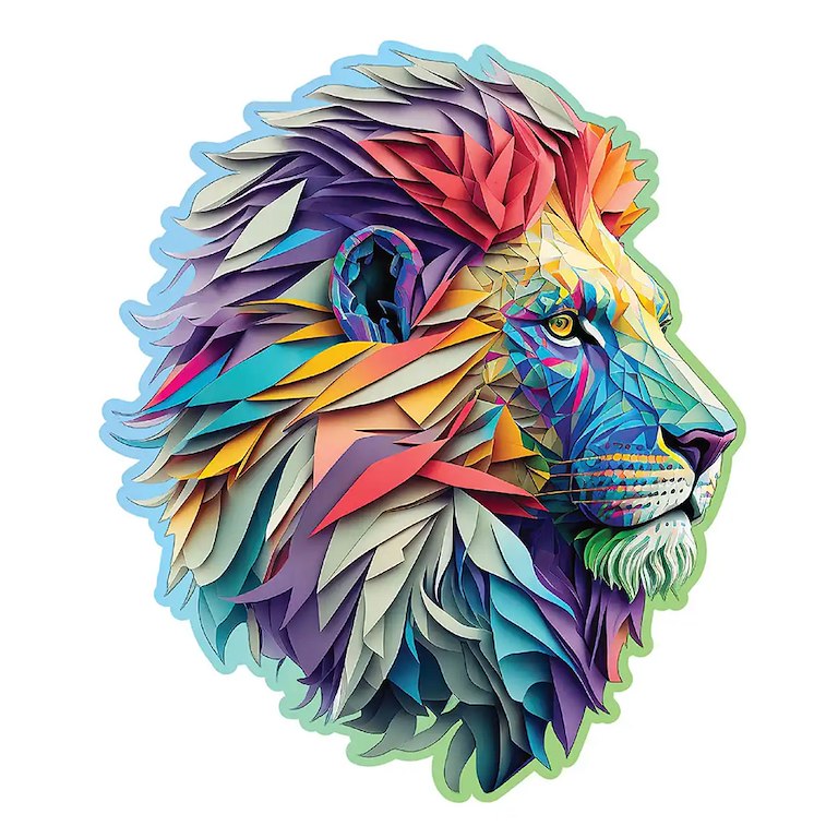 Modern Lion Wooden Puzzle L (250 Pieces)