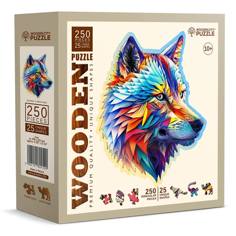 Classy Wolf Wooden Puzzle L (250 Pieces)