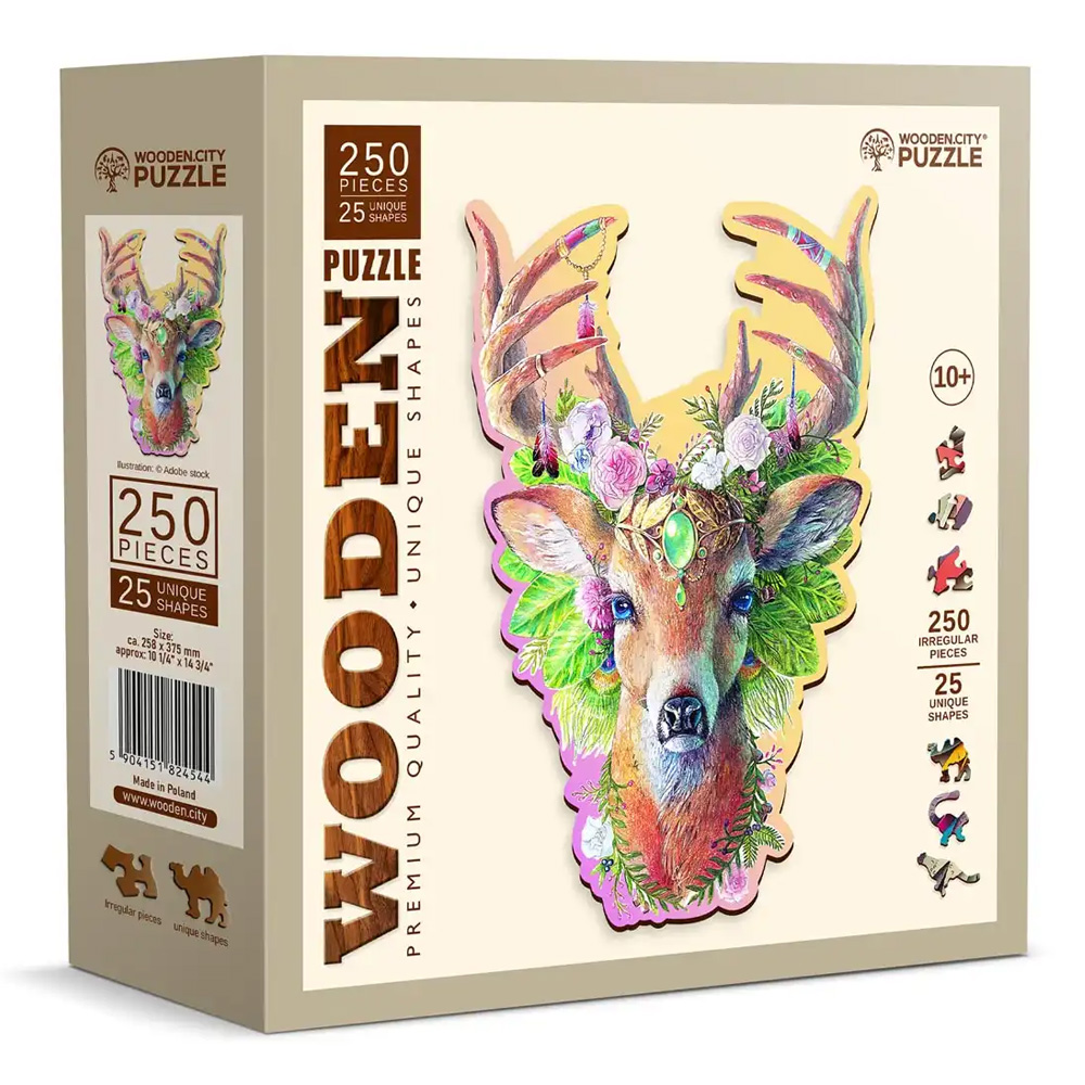 Modish Deer Wooden Puzzle L (250 Pieces)