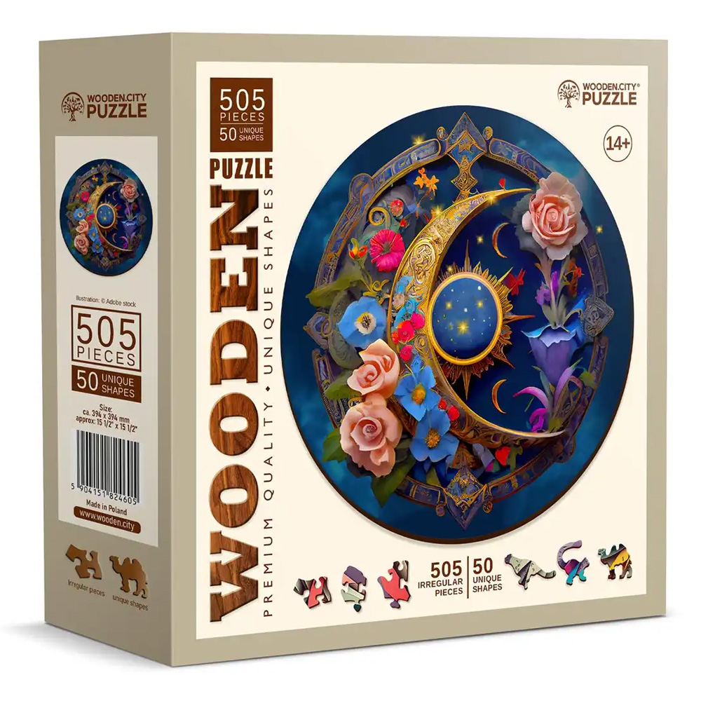 Flower Moon Wooden Puzzle XL (505 Pieces)