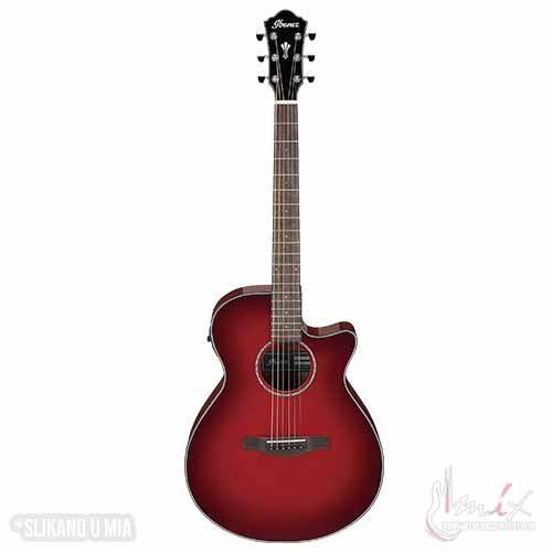 Ibanez AEG51-TRH Akustična ozvučena gitara Boja Transparent Red Sunburst High Gloss