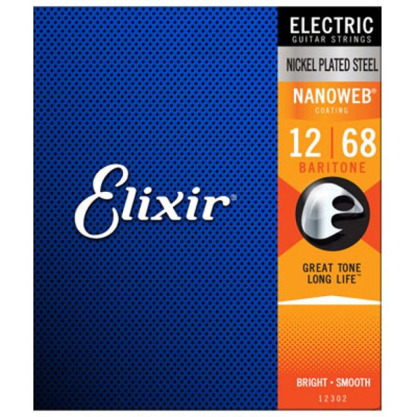 Elixir 12302 Žice za električnu bariton gitaru Nanoweb serija Debljina 012-068