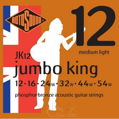 ROTOSOUND JK12 012-055 JUMBO KING ŽICE ZA AKUSTIČNU GITARU DEBLJINA DVANAESTKE FOSFORBRONZA MATERIJAL