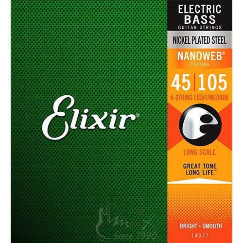 ELIXIR 14077 MEDIUM 045-105 ŽICE ZA BAS GITARU NICKEL PLATED STEEL