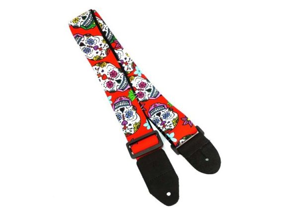 WAKERTONE GS2 GUITAR STRAP – BONE KAIŠ ZA GITARU SA KOŽNIM KRAJEVIMA