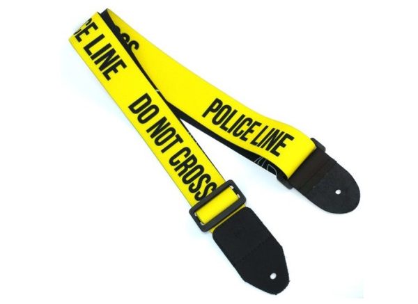 Wakertone GS2 Gutiar Strap – Police yellow Kaiš za gitaru sa kožnim krajevima