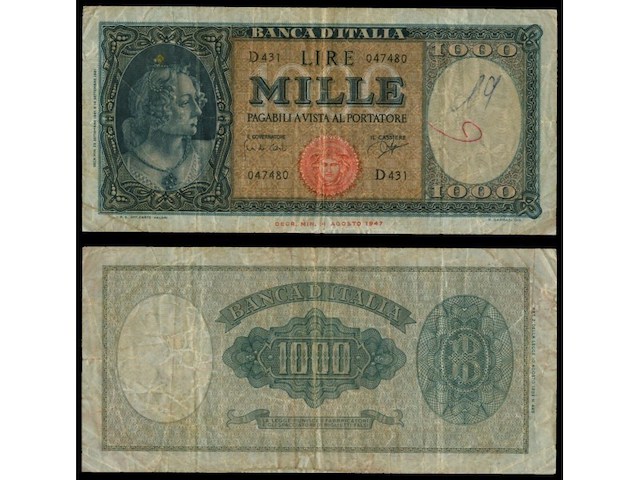 ITALIJA 1000 lire 1947