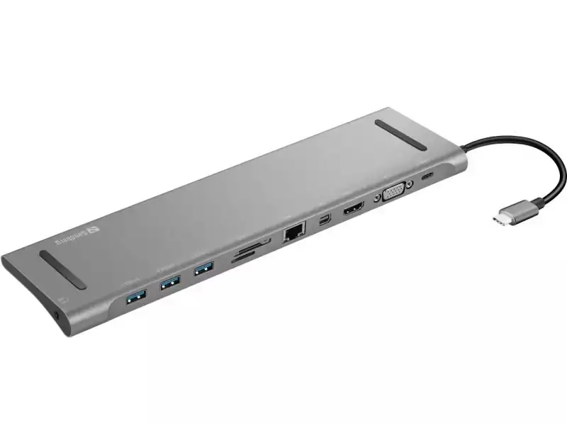 DOCKING STATION SANDBERG AIO USB-C – HDMI/VGA/MINI DP/LAN/3XUSB 3.0