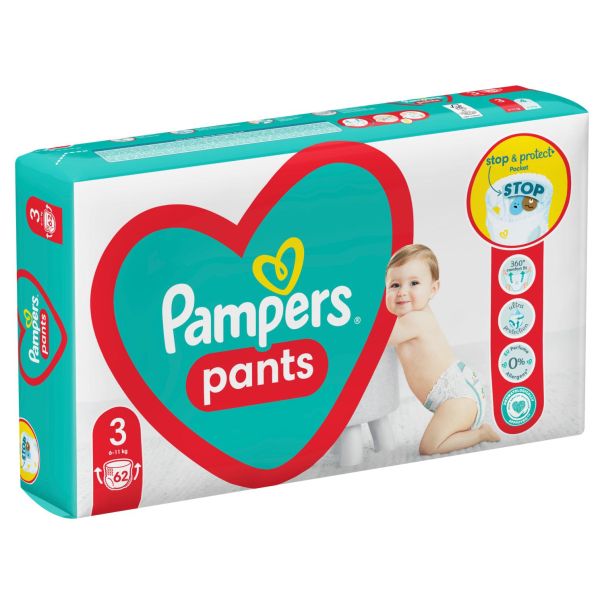 PAMPERS Pelene Pants JP 3 6-11 kg 62 kom.