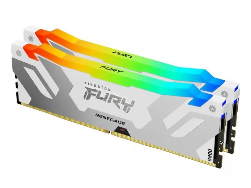 KINGSTON DIMM DDR5, 32GB (2×16), 6.800MHZ, FURY RENEGADE RGB WHITE (KF568C36RWAK2-32)
