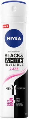 SPREJ DEO BLACK&WHITE CLEAR NIVEA 150ML
SPREJ DEO BLACK&WHITE CLEAR NIVEA 150ML