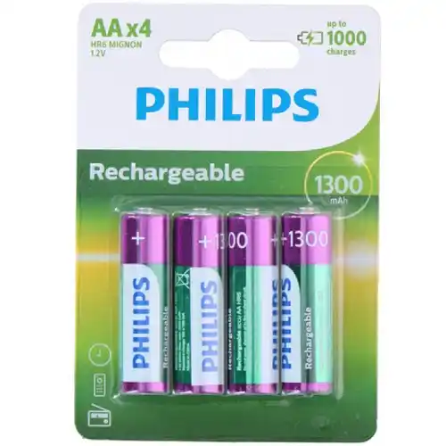 PUNJIVA BATERIJA PHILIPS AA NIMH 1300MAH 1/4