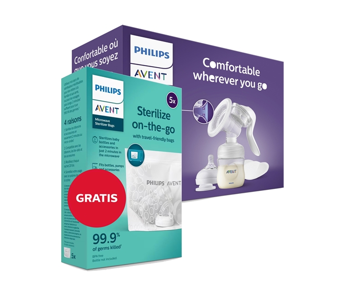 AVENT PUMPICA ZA IZMAZANJE NATURAL + GRATIS KESICE ZA STERILIZ.U MIKROTALASNOJ