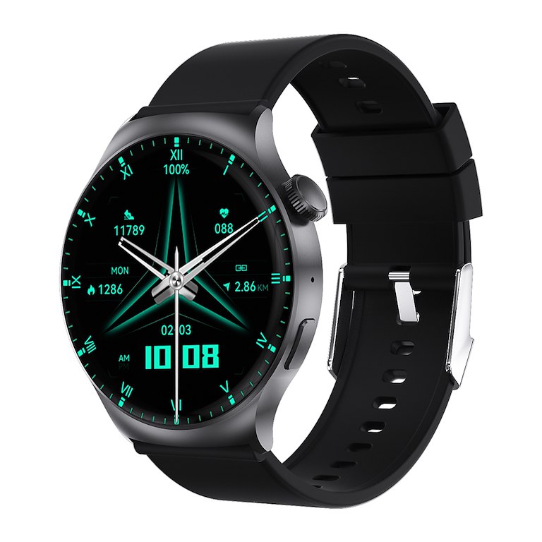 Smart Watch DT4 Mate crni (silikonska narukvica) (MS)