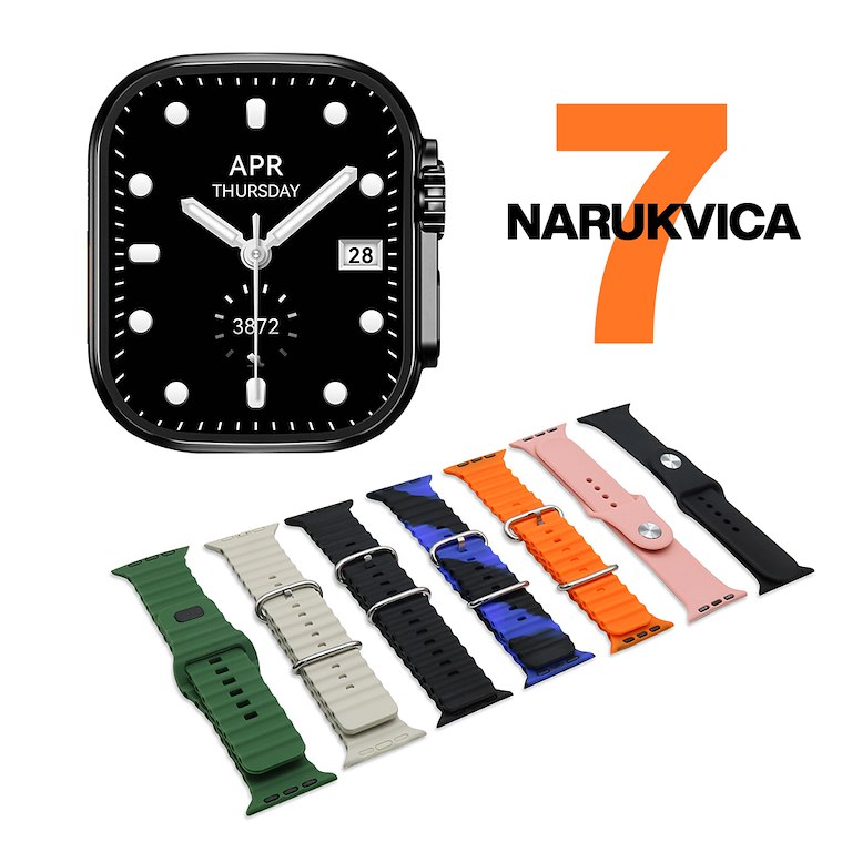Smart watch KW11 ULTRA2 crni (silikonska narukvica) (MS)