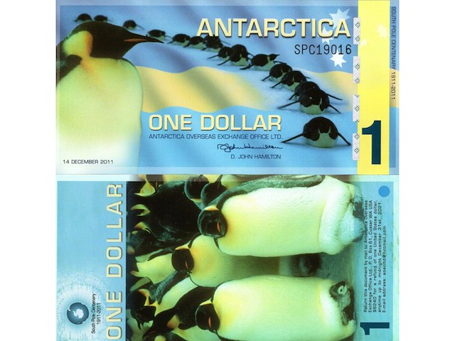 ANTARCTICA Antartik 1 Dollar 2011 UNC, polymer