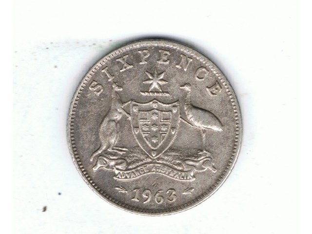 Australija 6 pence 1963 srebro