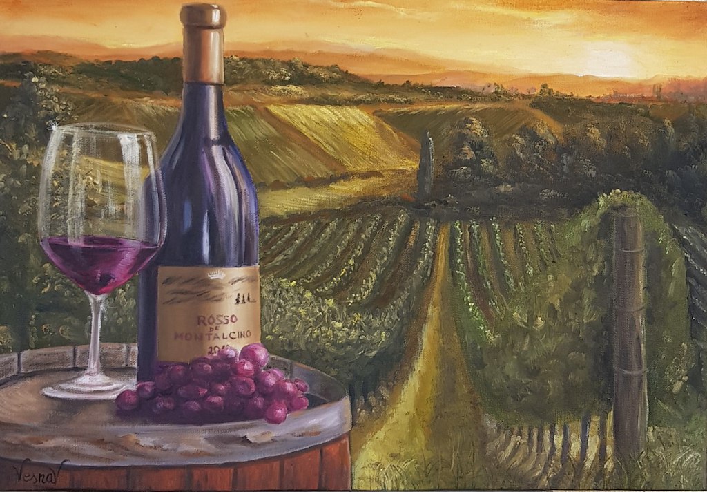 Vino, vinograd i zalazak