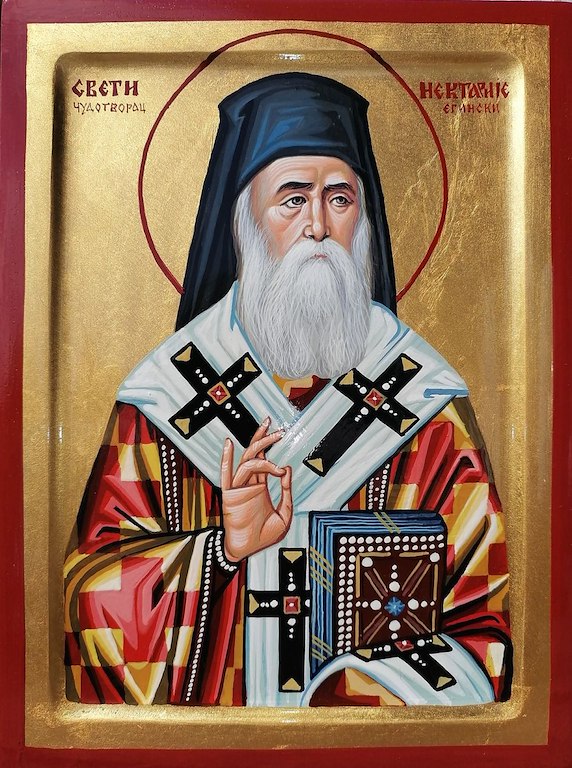 Ikona- Sveti Nektarije Eginski, dimenzije 15x20 cm