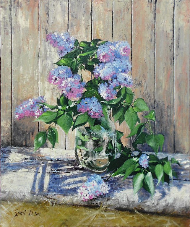 Jorgovani- ulje na platnu 50x60cm