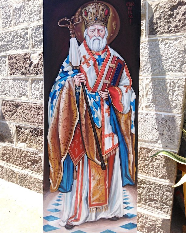 Ikona- Sveti Nikola 180x70cm