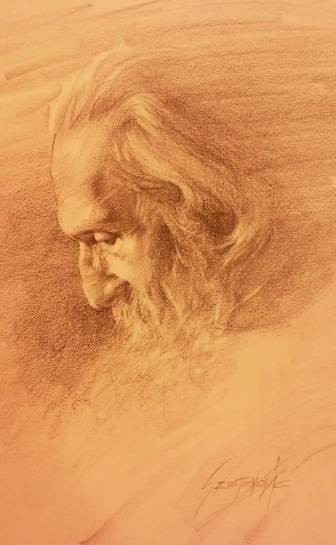 PORTRET, PATRIJARH PAVLE, CRTEZ