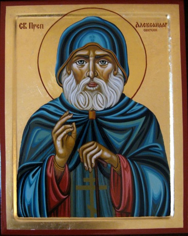 Sveti Aleksandar Svirski- ikona 40x50 cm