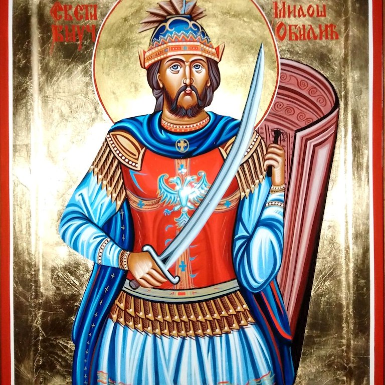 Sveti Vmuc. Milos Obilic- ikona 40x50 cm