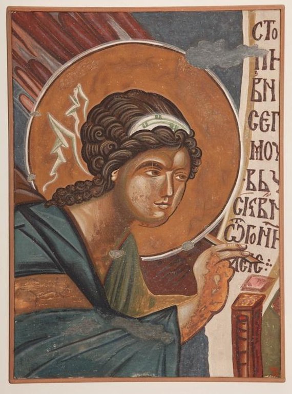 Decani, Arhandjel Gavrilo, detalj, kopija freske